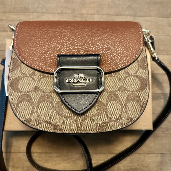 Coach | Bags | Coach Morgan Saddle Bag In Colorblock Signature Canvas ...